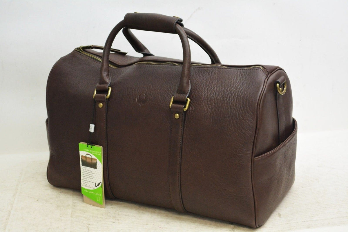 $275 NEW Ossington Genuine Leather Weekender Bag Brown Travel Luggage ...