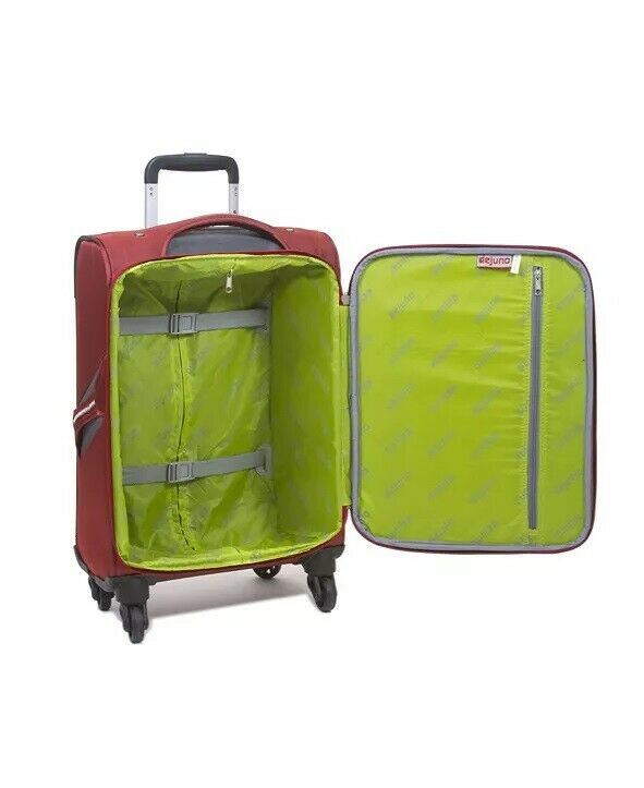 Dejuno Apollo Spinner Luggage Carry On Suitcase 20" Red Lightweight Ex ...