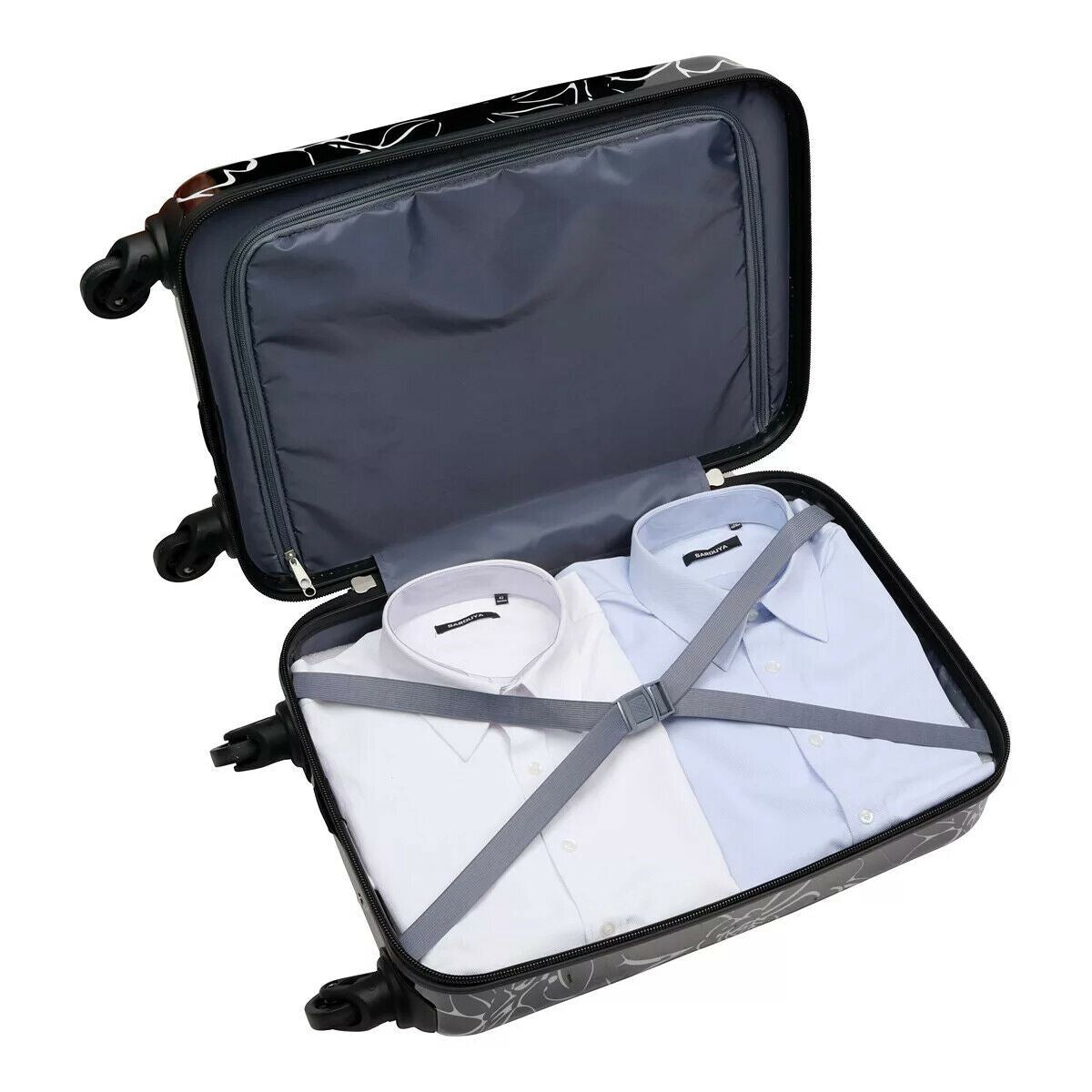 New Prodigy Resort 20" Carry-On Fashion Hardside Spinner Luggage BLACK ...