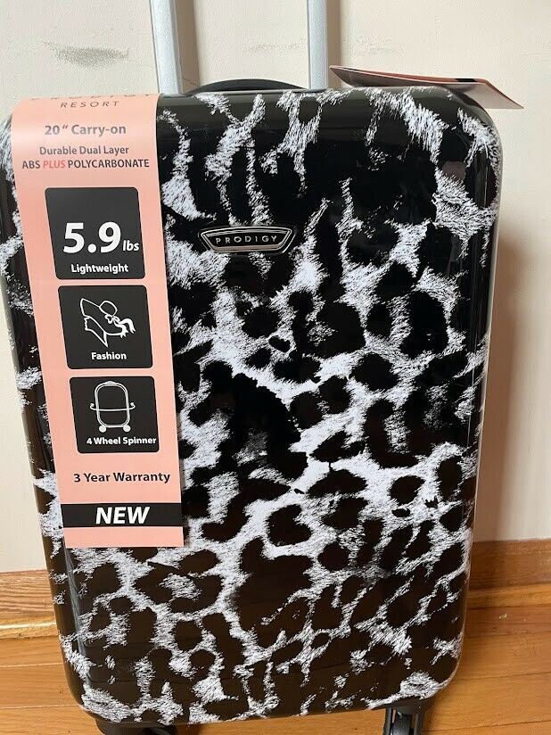 New Prodigy Resort 20" Carry-On Fashion Hardside Spinner Luggage BLACK ...