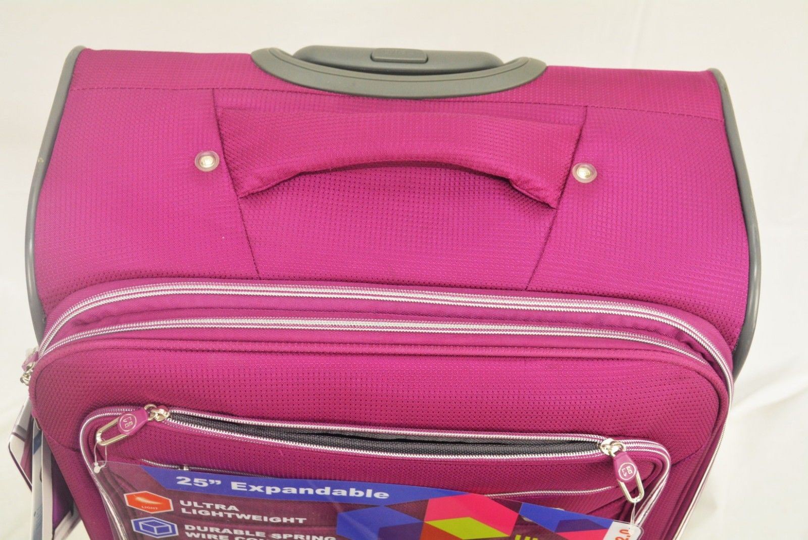 Revo City Lights 2.0 25" Spinner Expandable Luggage Suitcase Gray Soft ...