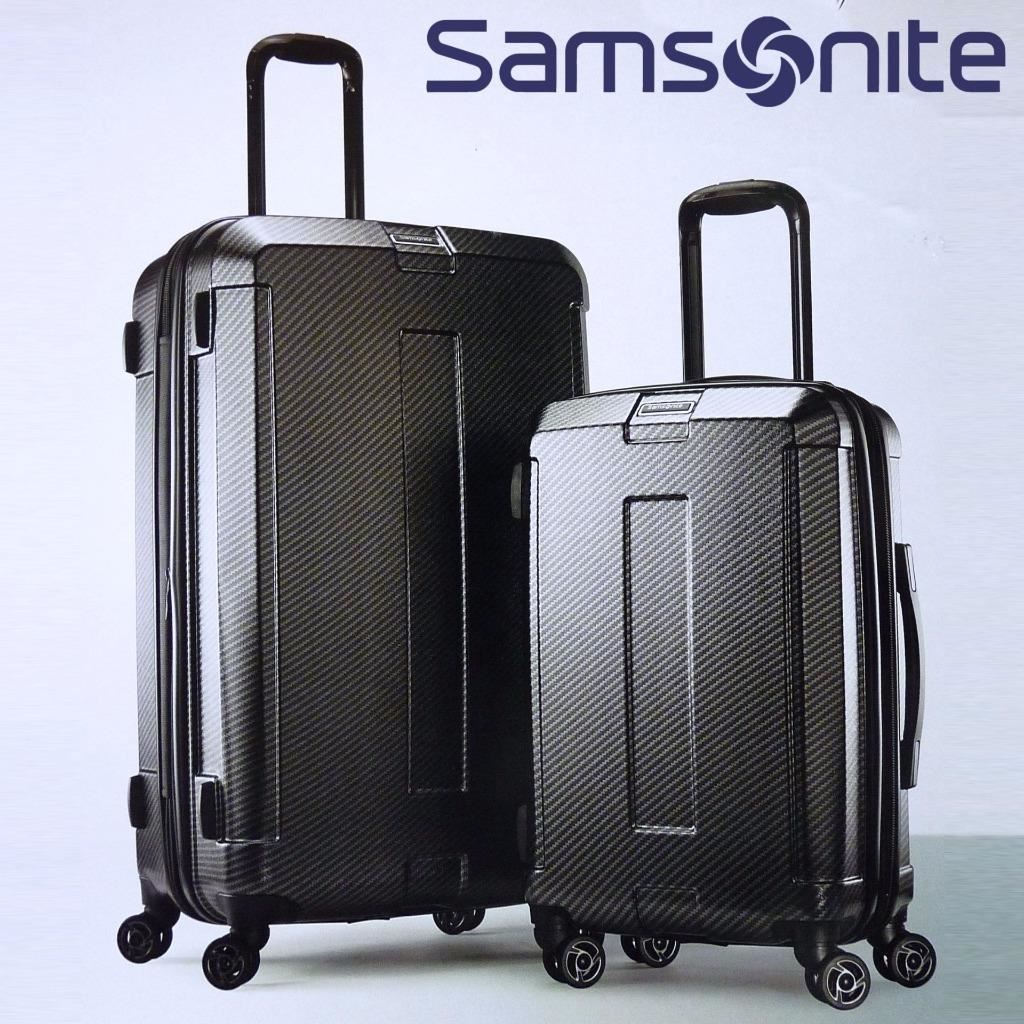 $660 Samsonite Carbon Elite 2 Piece Spinner Expandable Luggage Set Sui ...