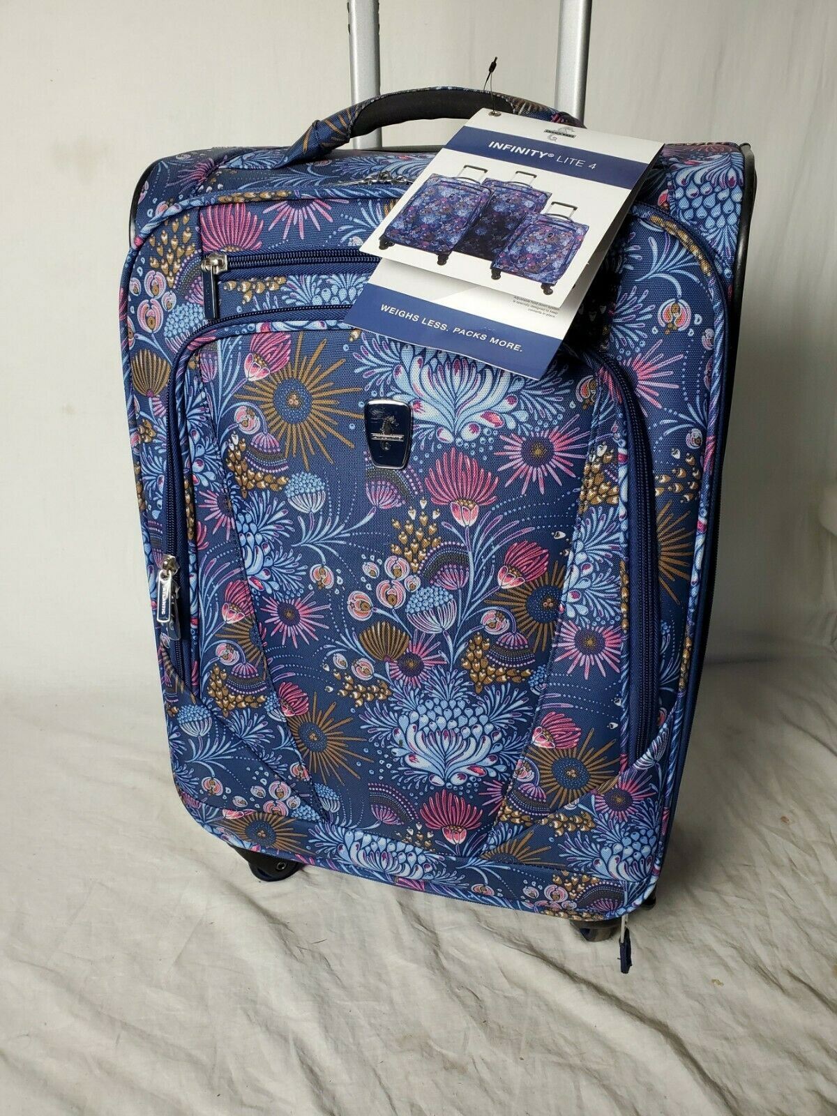 NEW Atlantic Infinity Lite 4 21" Expandable Spinner Luggage Floral Car ...