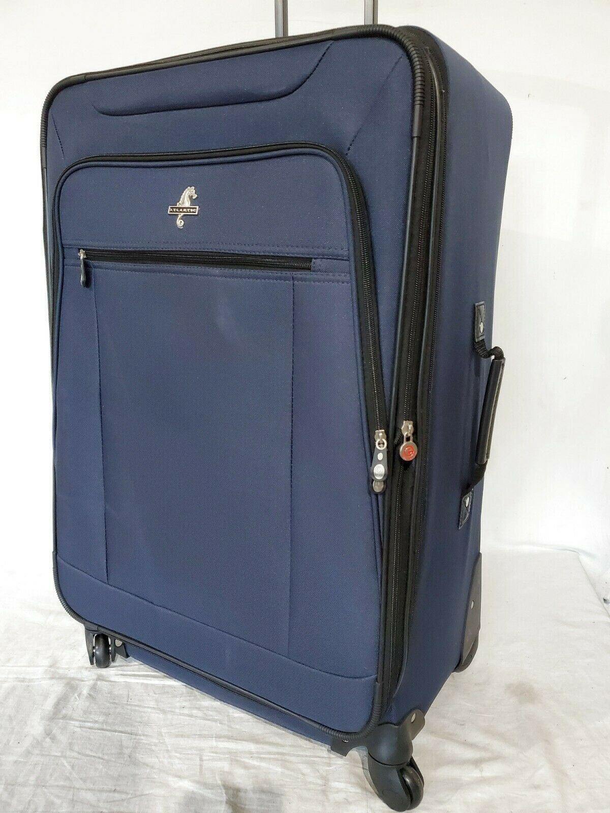 ATLANTIC 28" Expandable Spinner Luggage Check in Large Suitcase Blue ...