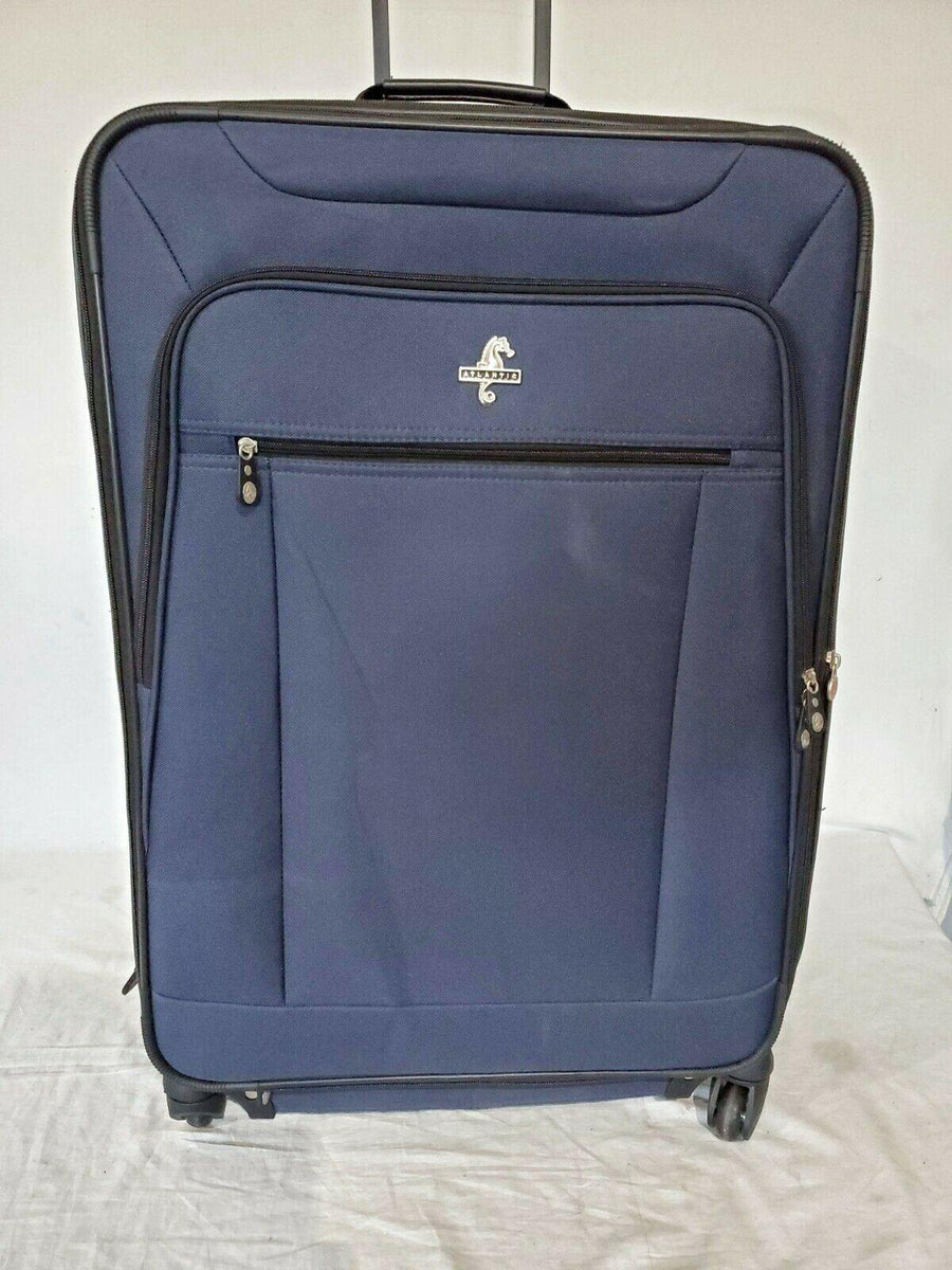 ATLANTIC 28" Expandable Spinner Luggage Check in Large Suitcase Blue ...