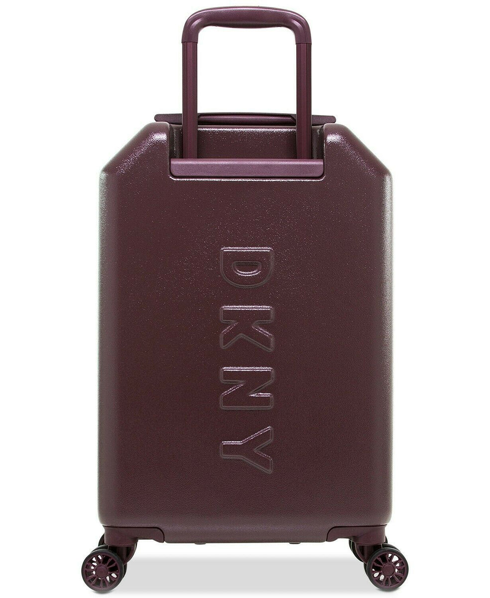 New DKNY Allure 20" Hard Case Spinner Suitcase Luggage Carry On Wine B ...
