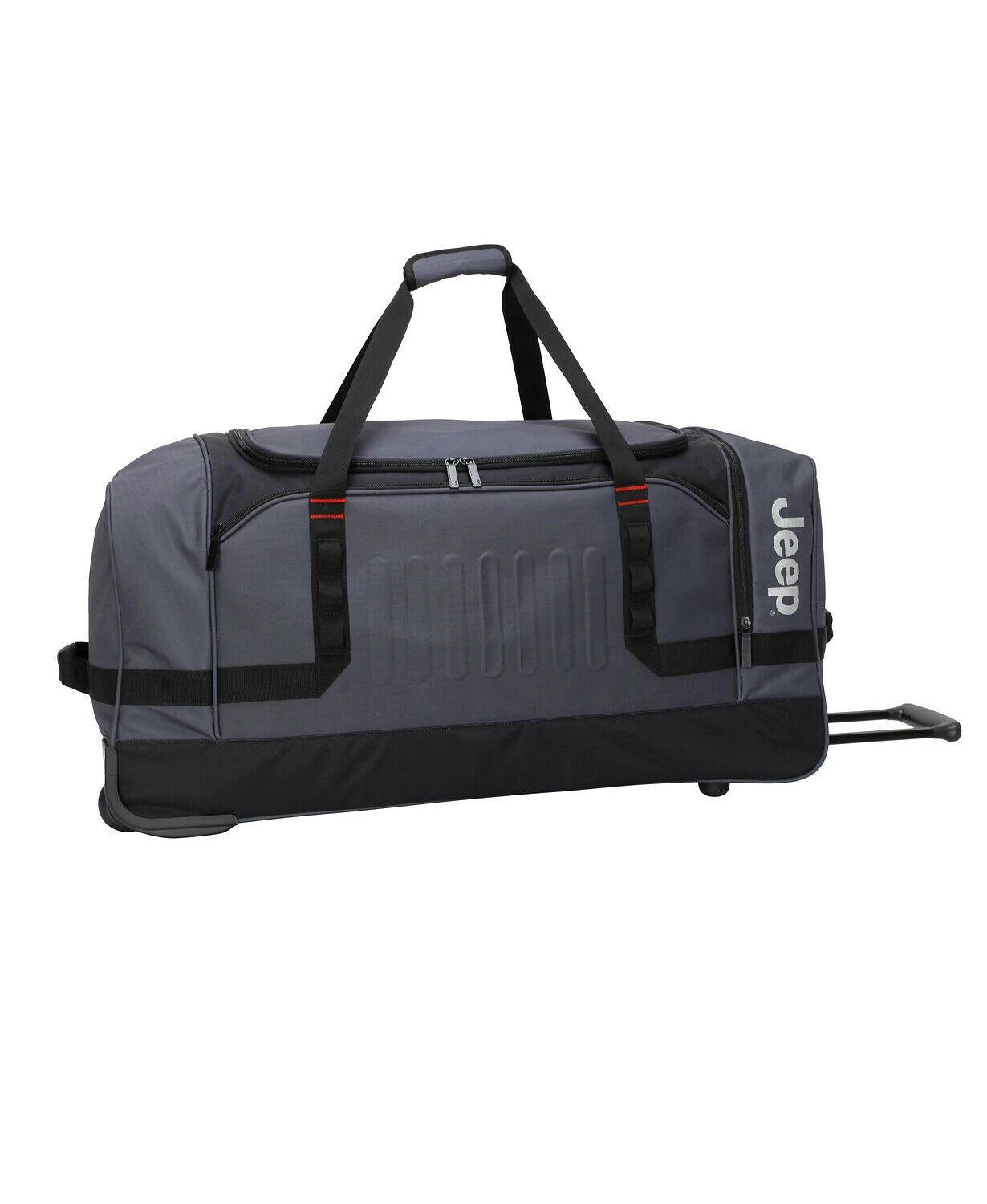 $150 Jeep Pilot 32" Wheeled Duffel Travel Bag Rolling Wheeled Gray ...